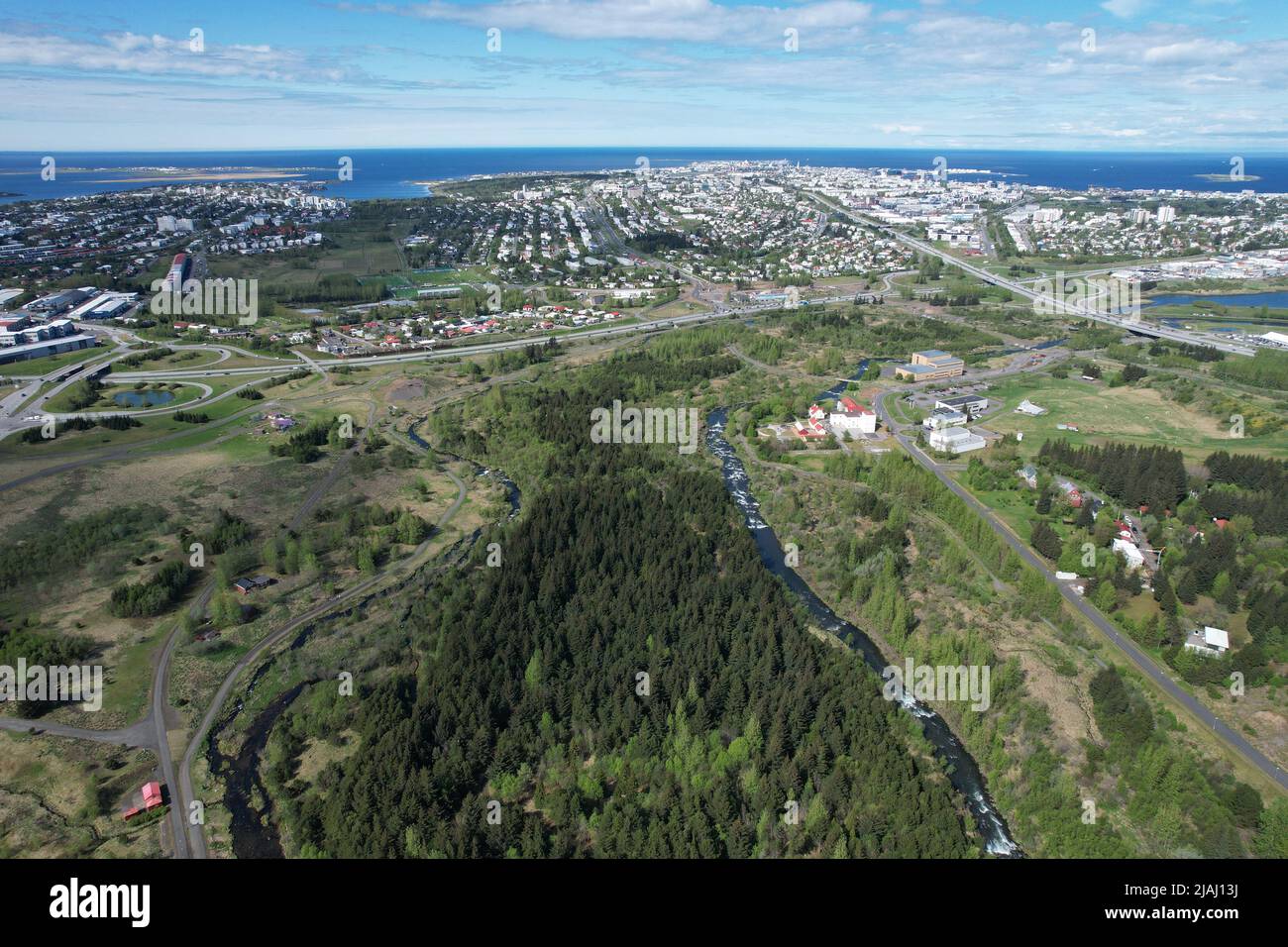 Forest in Reykjavik, Iceland: Ellida River Valley (Ellidaardalur ...