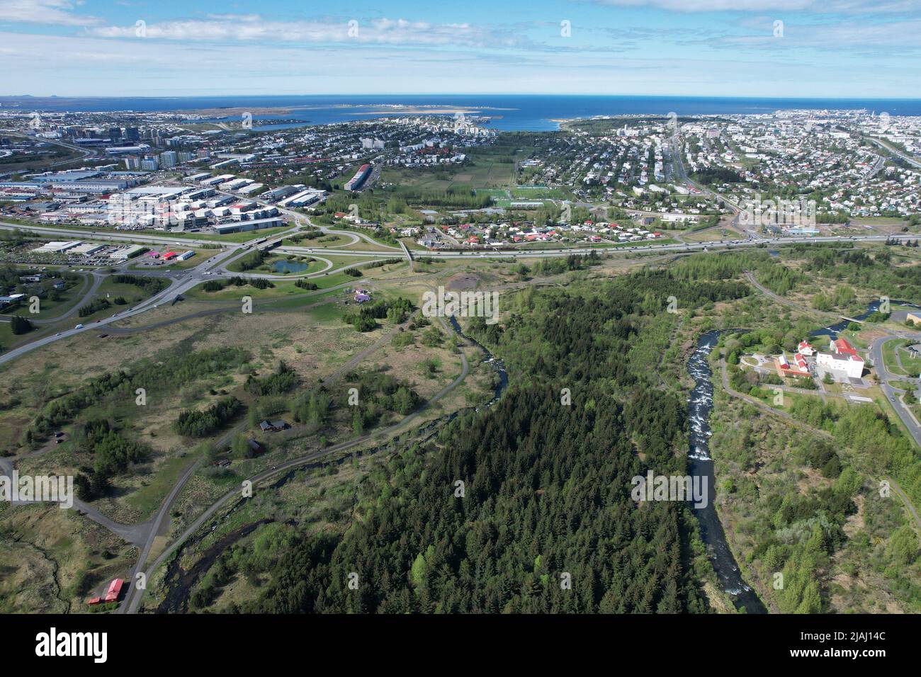 Forest in Reykjavik, Iceland: Ellida River Valley (Ellidaardalur ...