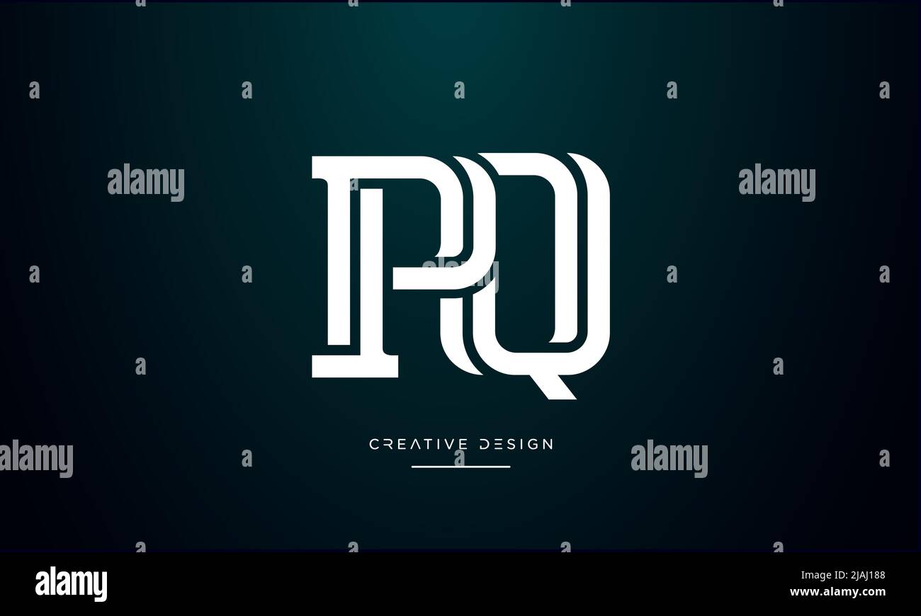 Alphabet Letters PQ, QP, P or Q initial Logo Monogram Stock Vector ...