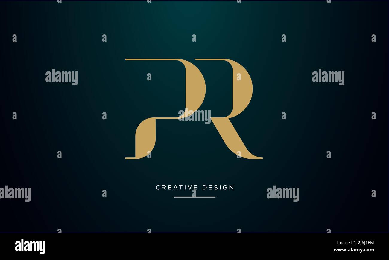 Alphabet Letters PR, RP, P or R Abstract Logo Icon Monogram Stock ...