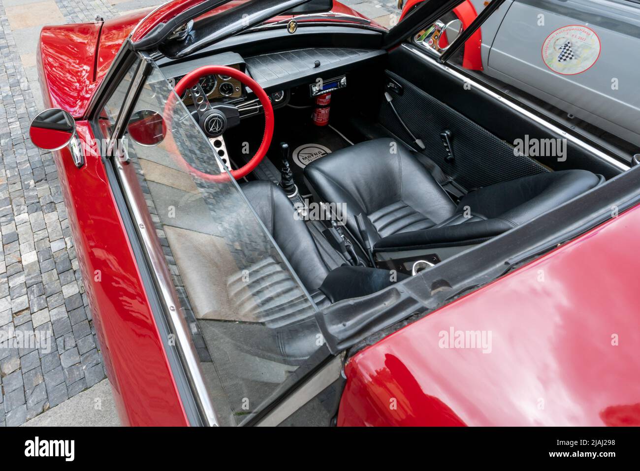 Ostrava, Czechia - 05.28.2022: High angle detail shot of veteran Matra ...