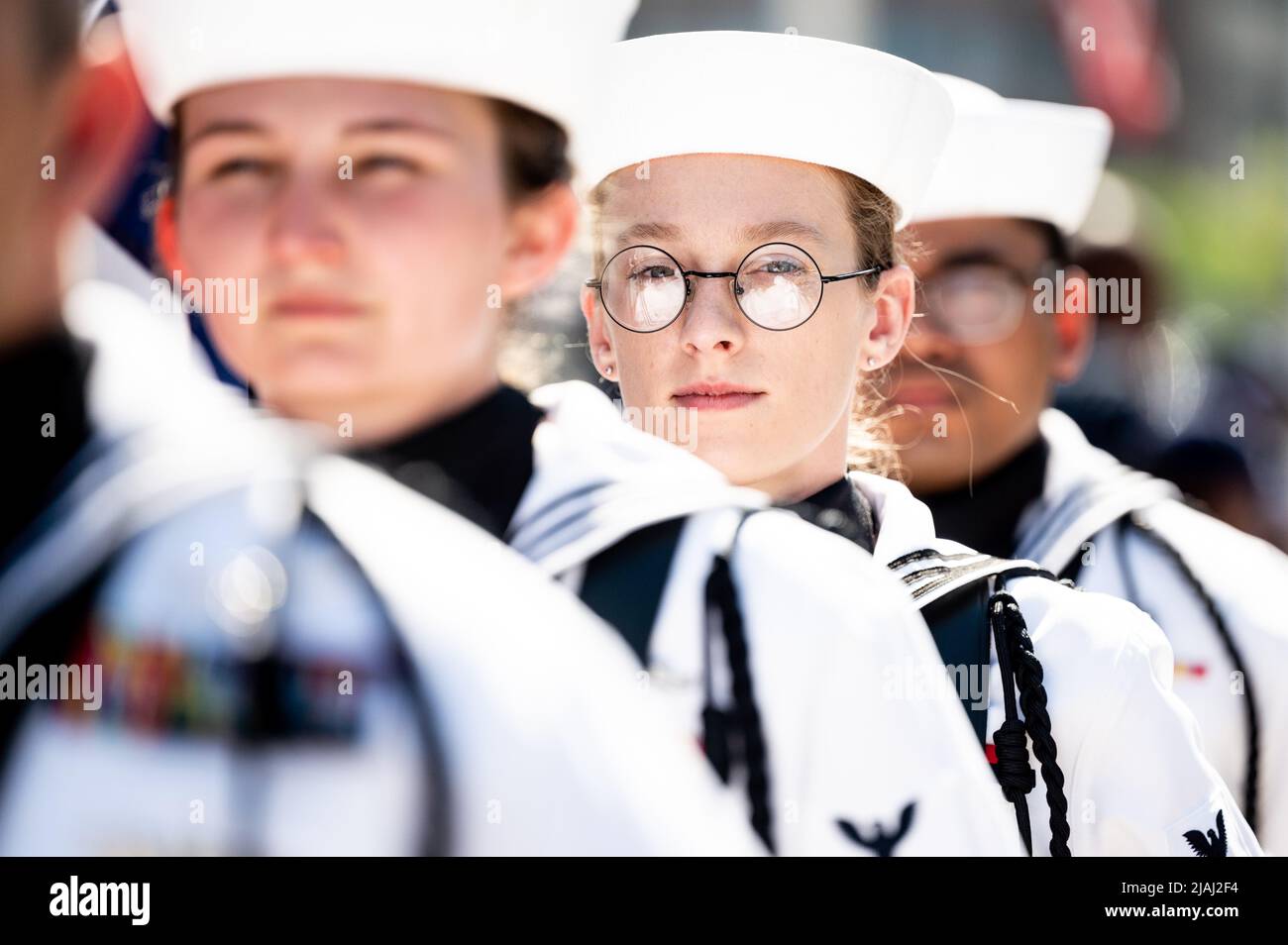 New York, US, 30/05/2022, Sailors at the Memorial Day Ceremony at the ...