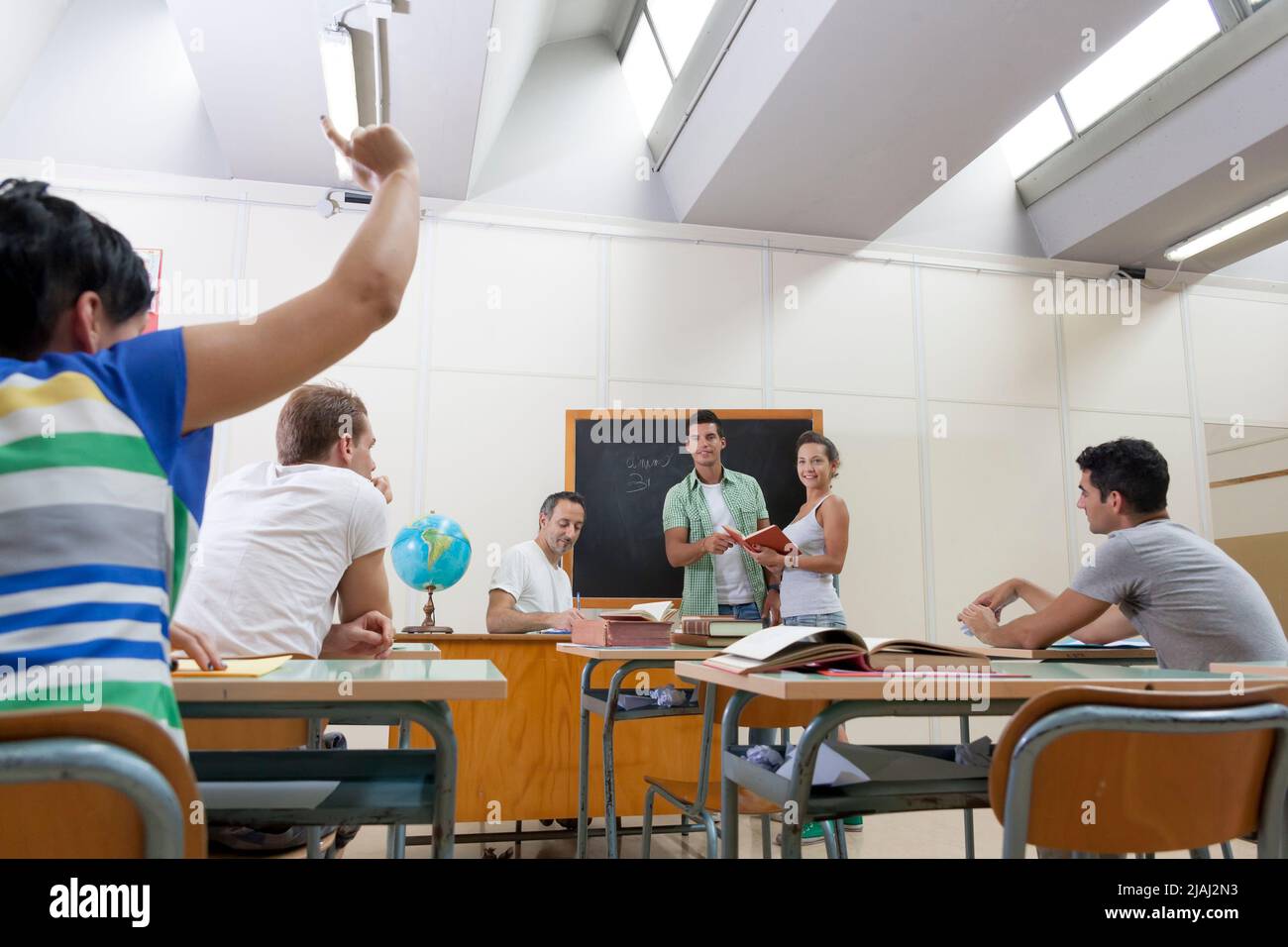 Student asks hi-res stock photography and images - Alamy