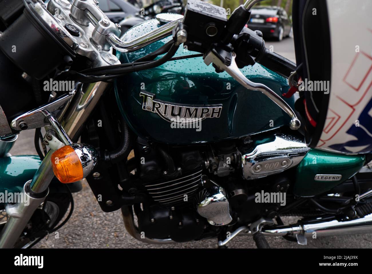 Estonian Motorcycle Season Opening. Triumph Legend 900. Motorcyclist ...