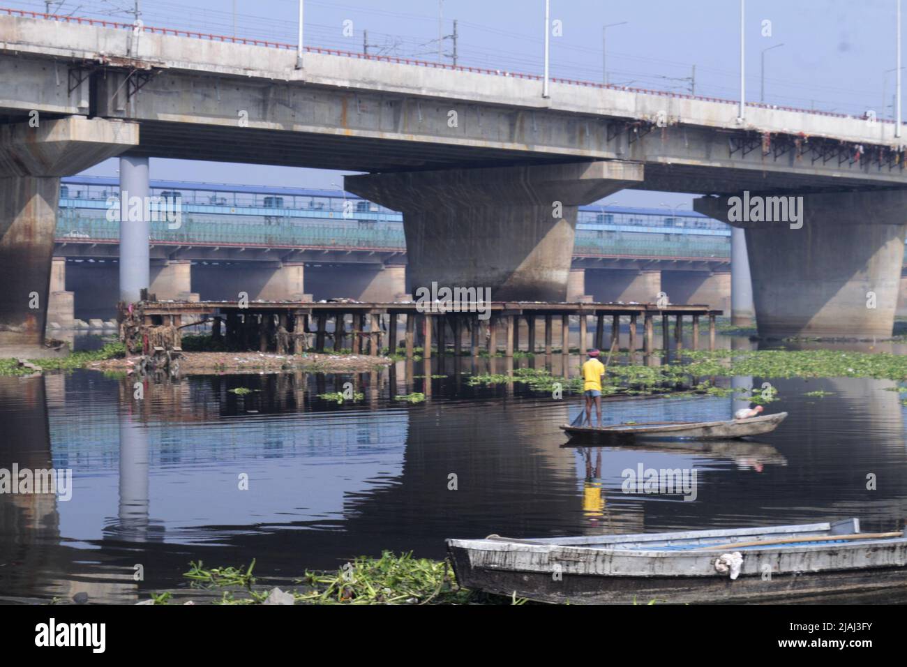 Yamuna cleaning river pollution hi-res stock photography and images - Alamy