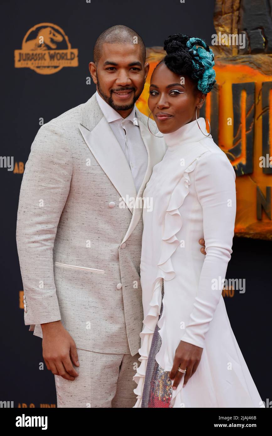 Cologne, Germany. 30th May, 2022. Actress DeWanda Wise and her husband ...