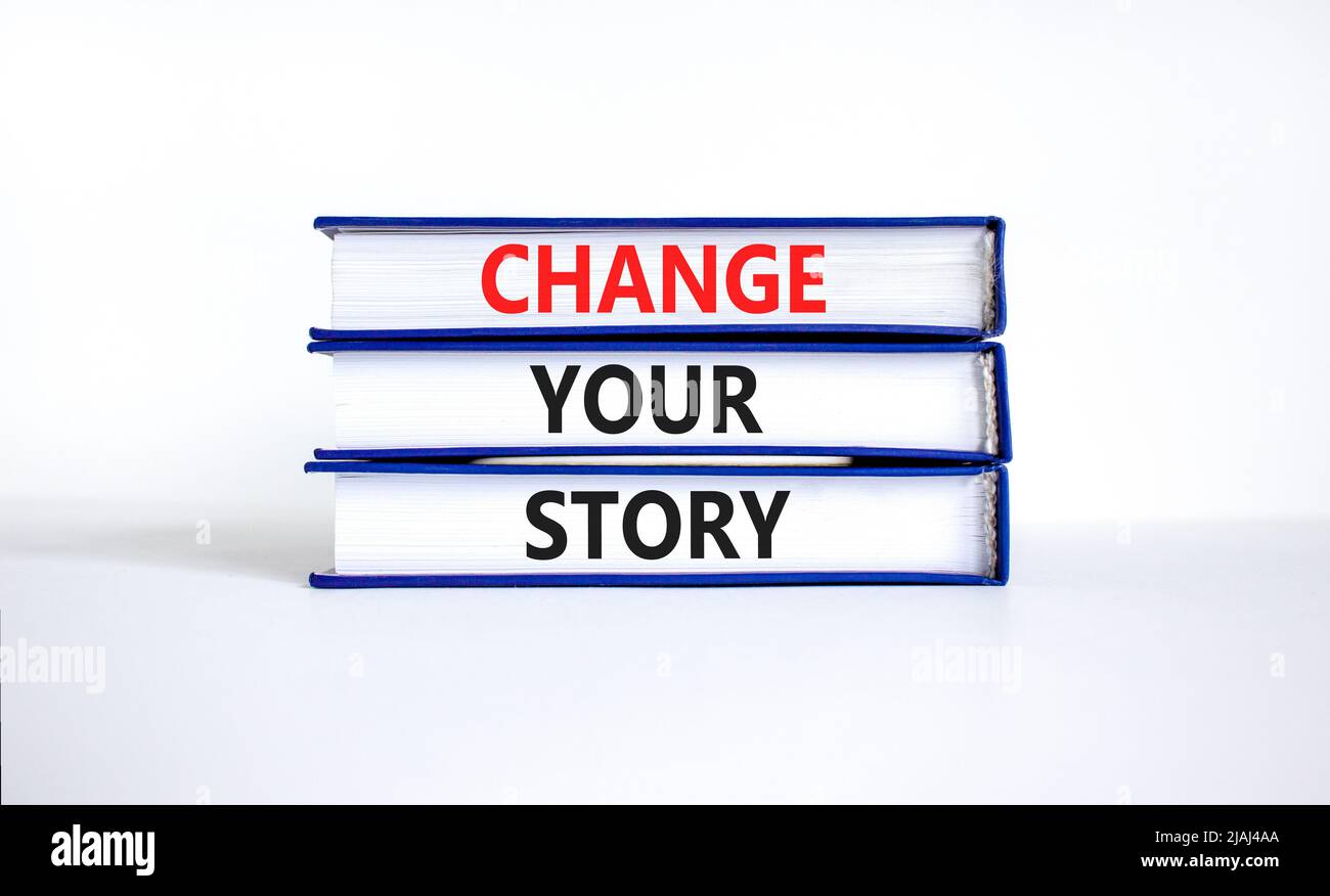 Change your story symbol. Concept words Change your story on books on a ...
