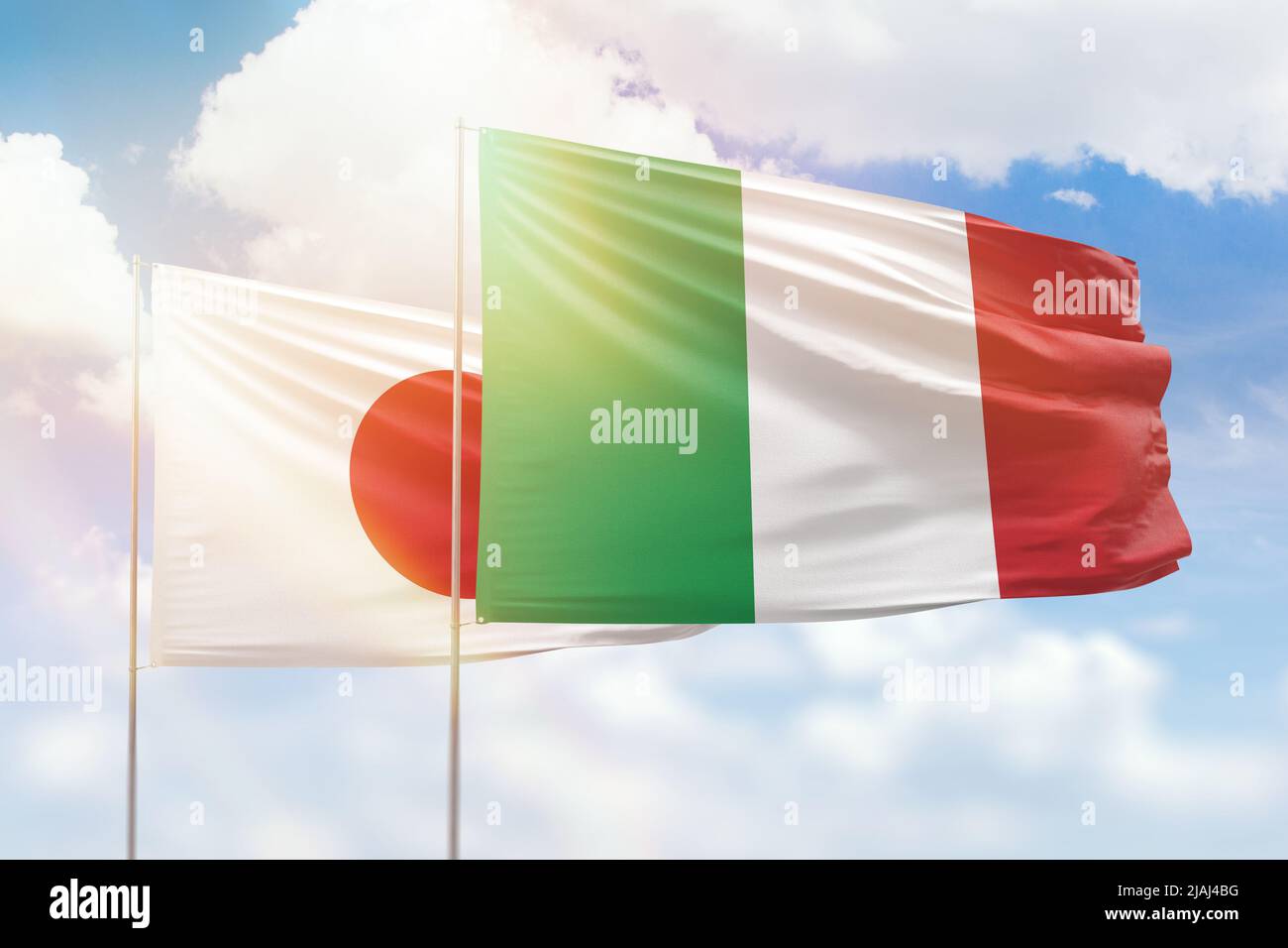 Japan italy two flags hi-res stock photography and images - Alamy
