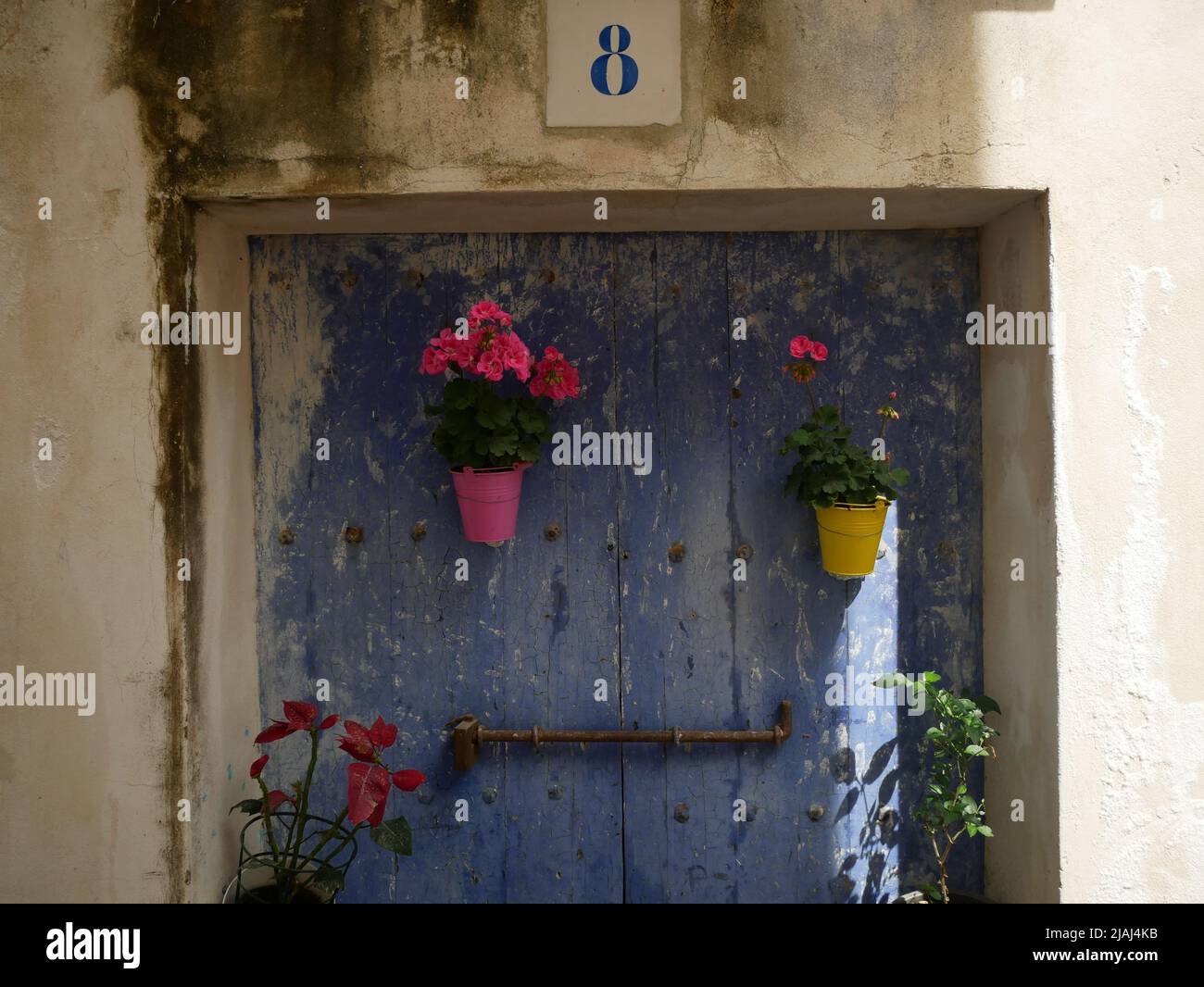 A door in Ibiza Town, Ibiza Stock Photo - Alamy