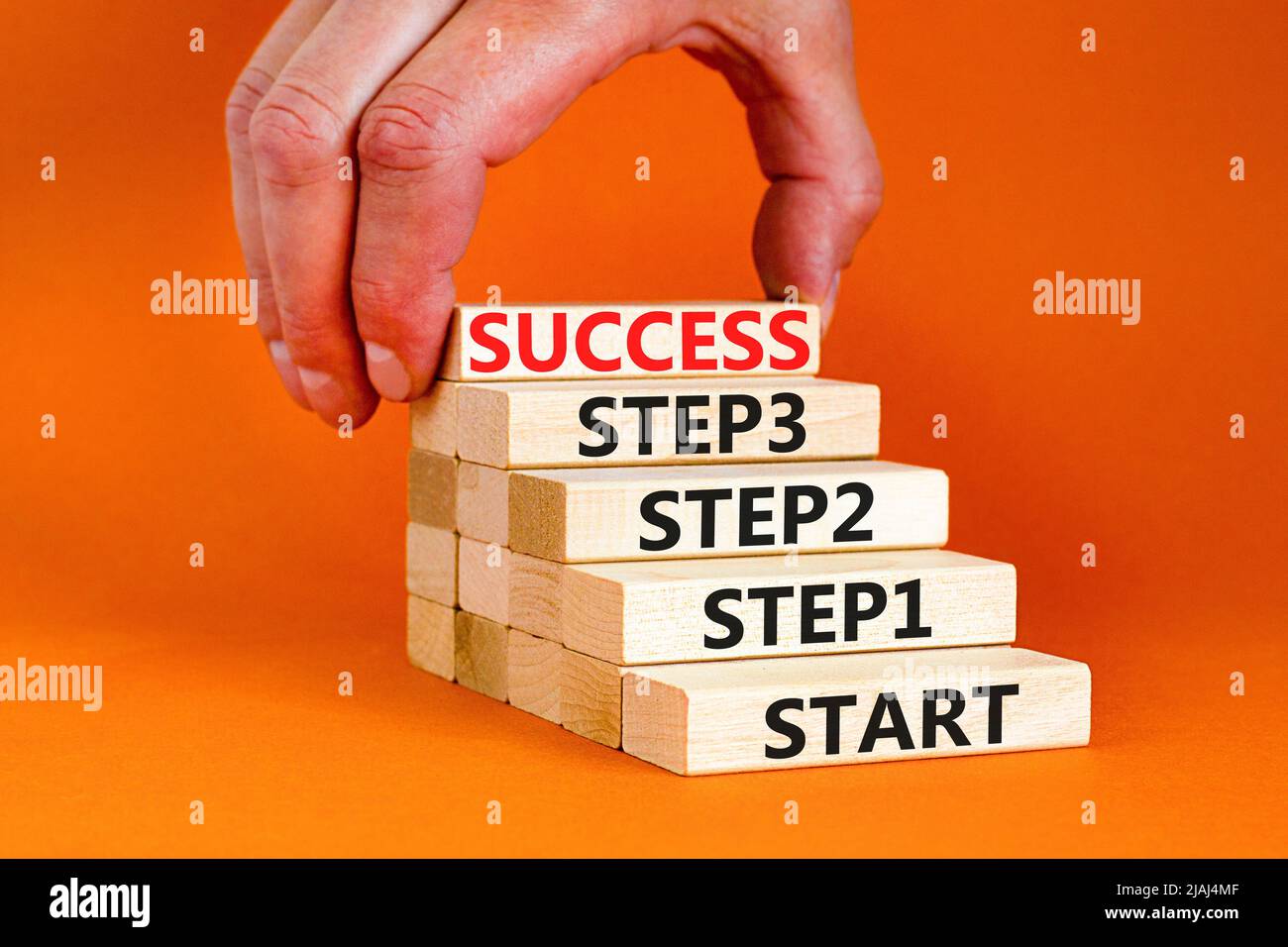 Strat, step and success symbol. Concept words Start step 1 2 3 success ...