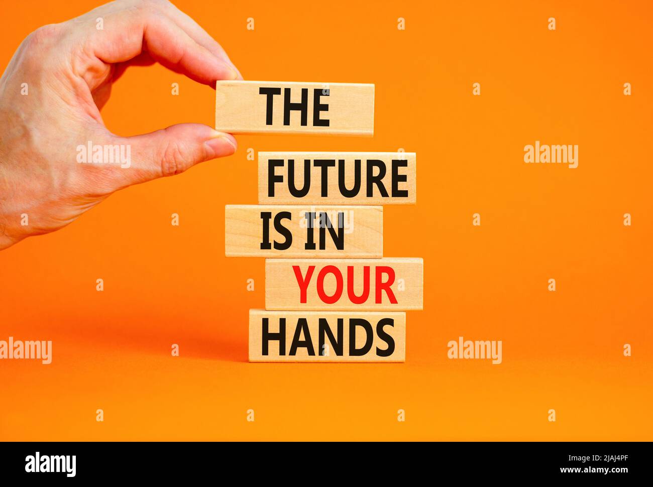 The future is in your hands symbol. Concept words The future is in your ...