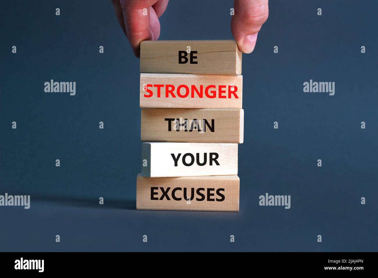 Be stronger symbol. Concept words Be stronger than your excuses on ...