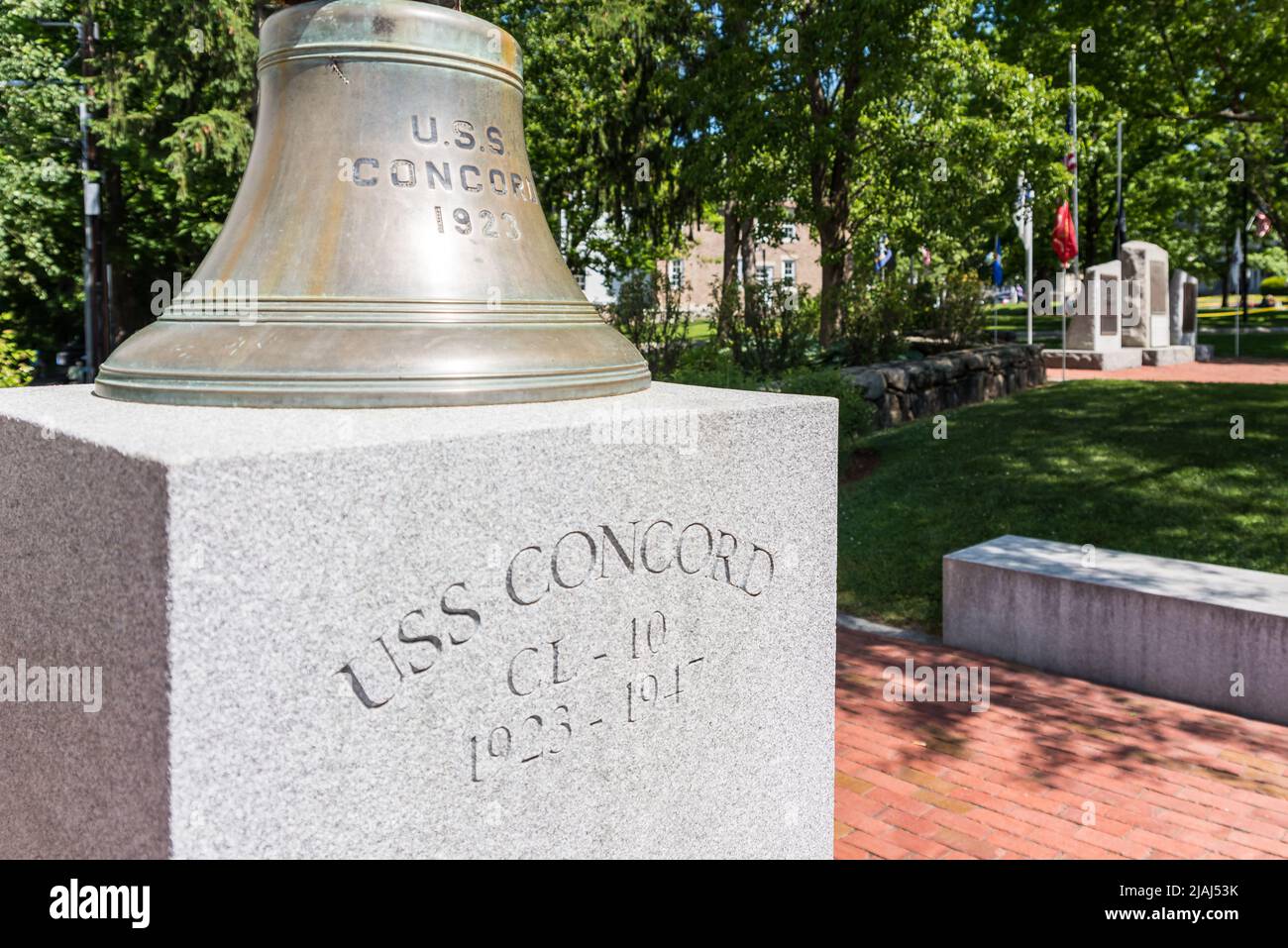 USS Concord Bell in Concord, Massachusetts Stock Photo - Alamy