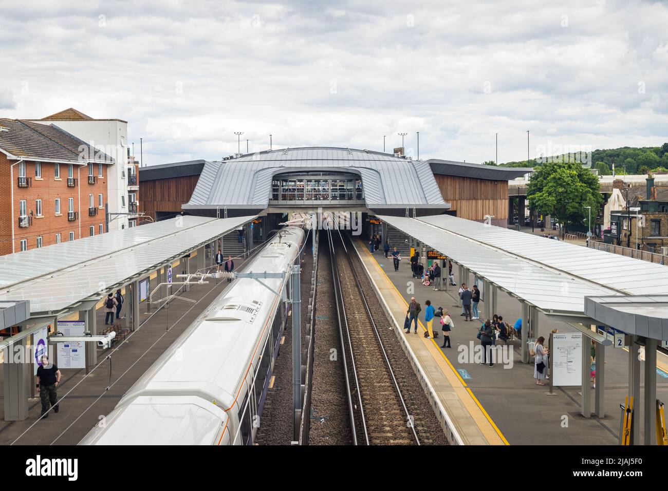 Elizabeth Line station in Abbey Wood Stock Photo - Alamy