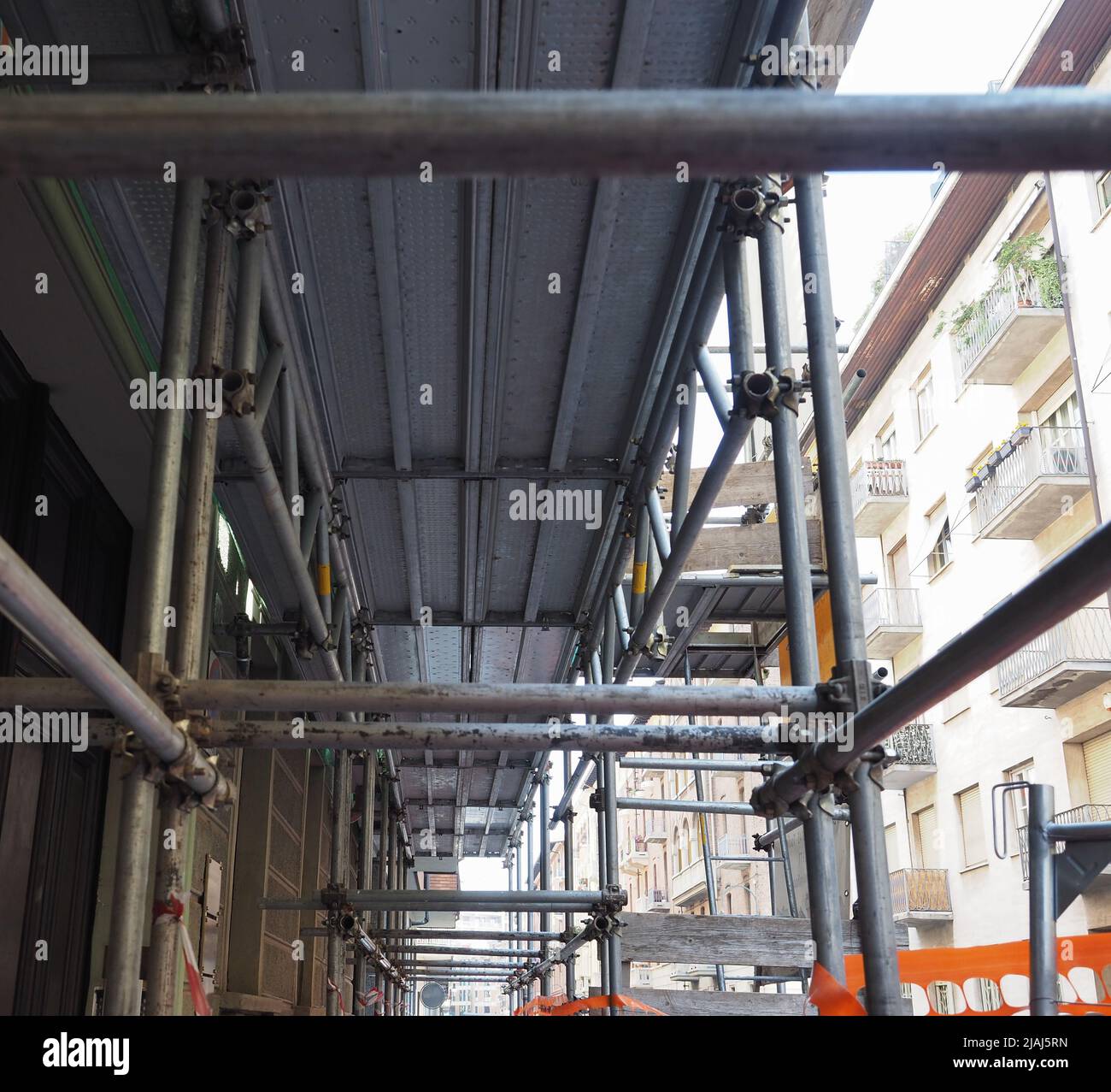 temporary pipes and joints scaffolding for construction works at ...