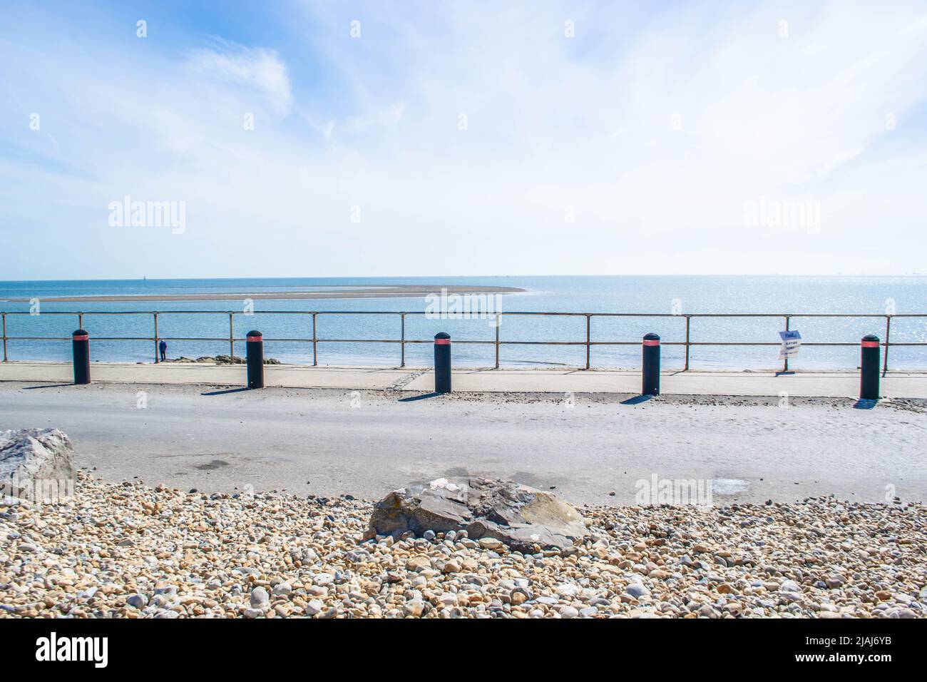 View of the sea at the seaside in Selsey in the south of England Stock ...