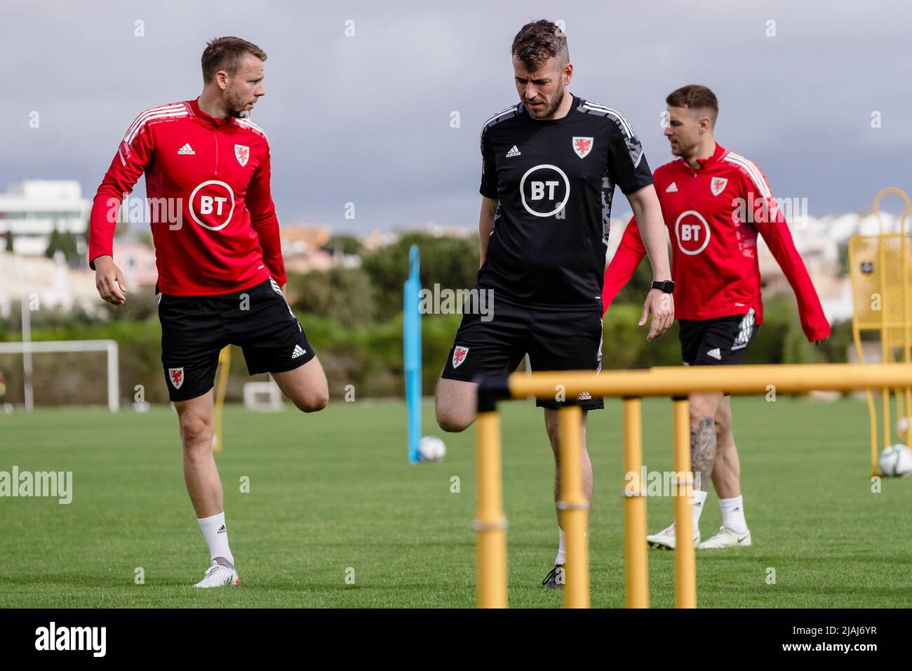LAGOS, PORTUGAL - 30 MAY 2022: Wales' Chris Gunter and Wales’ Sports ...