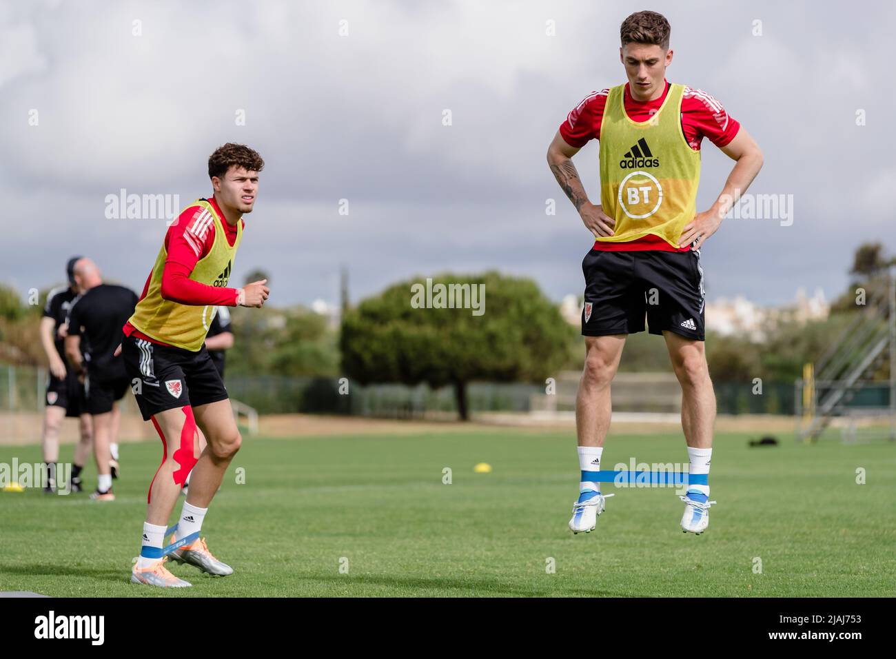 LAGOS, PORTUGAL - 30 MAY 2022: Wales' Neco Williams and Wales' Harry ...