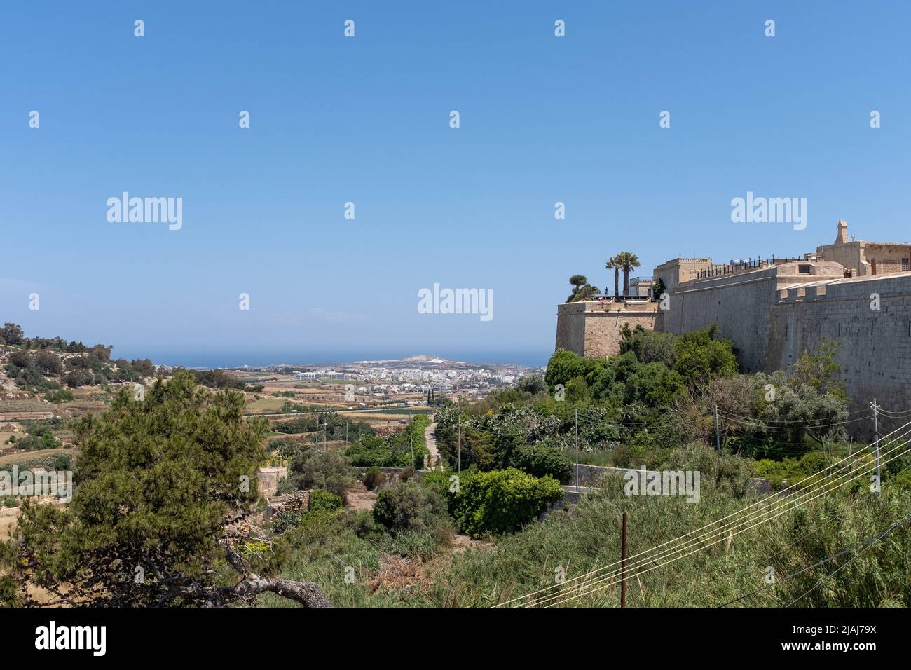 Mdina and landscape, Malta Stock Photo - Alamy
