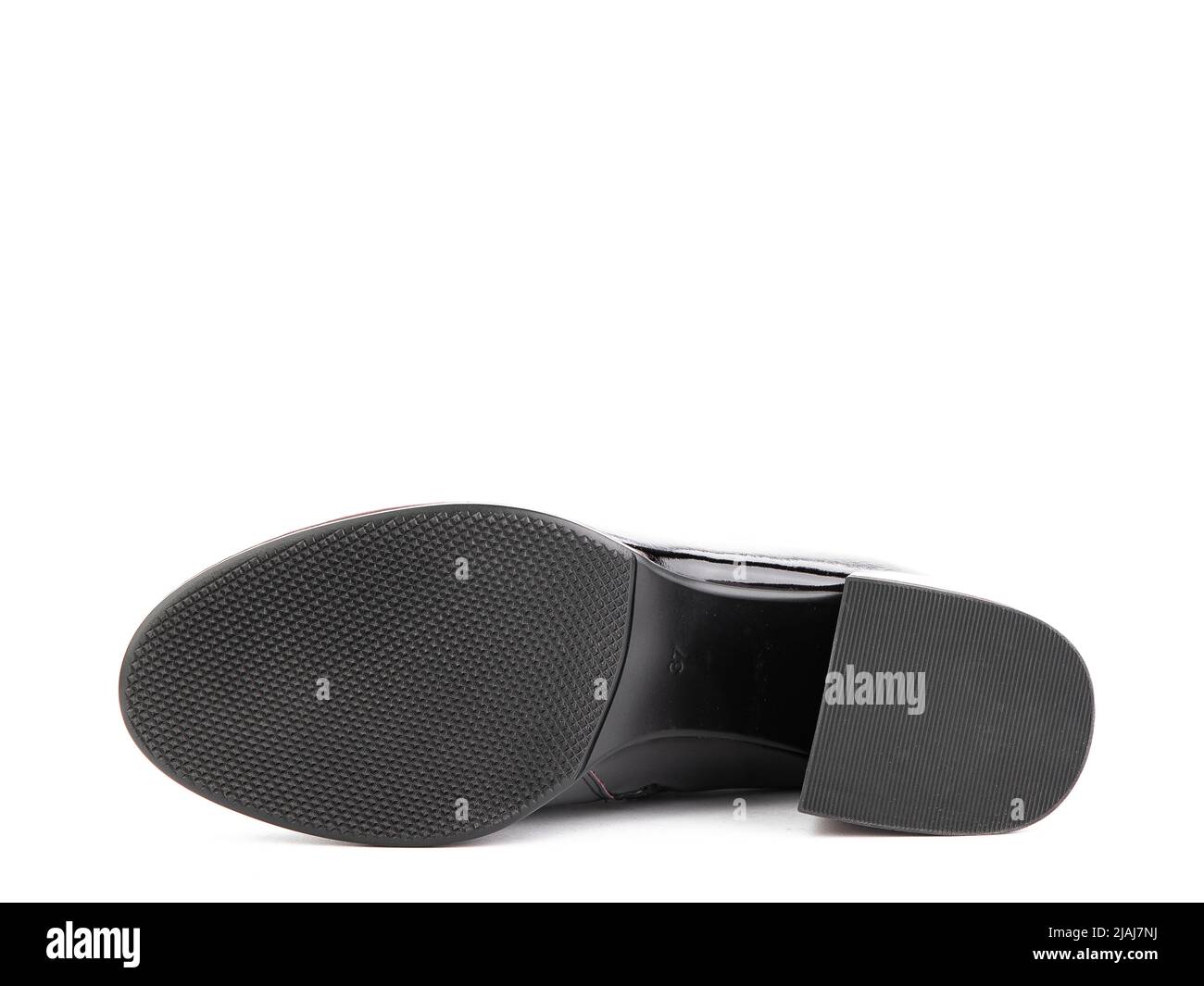 Sole for shoes, bottom view. Shoe sole close-up isolated on white ...