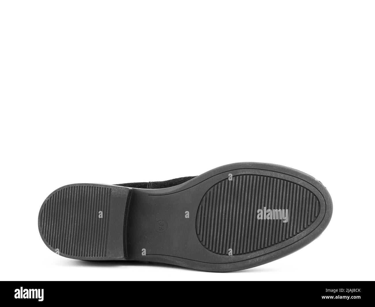 Sole for shoes, bottom view. Shoe sole close-up isolated on white ...