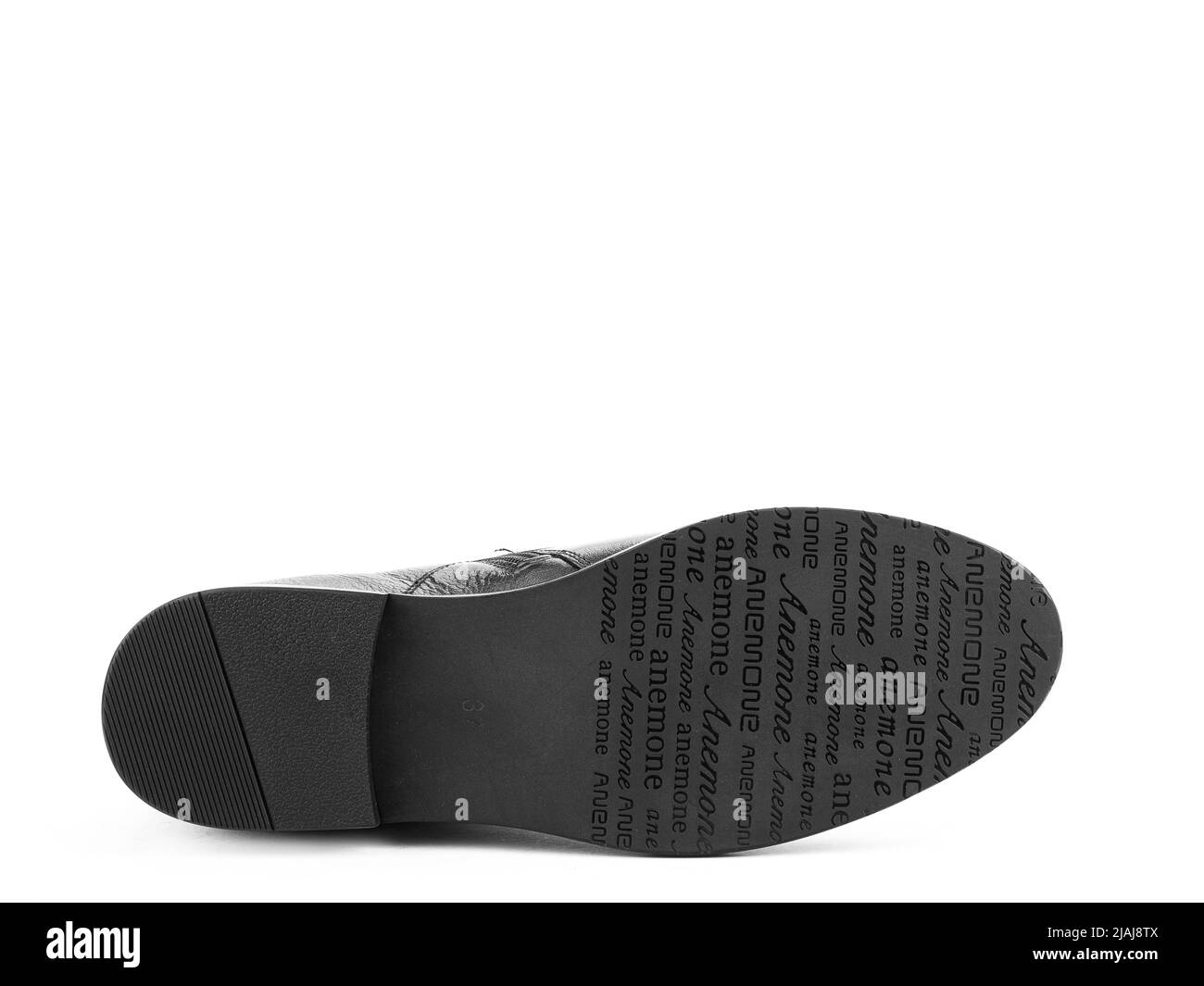 Sole for shoes, bottom view. Shoe sole close-up isolated on white ...