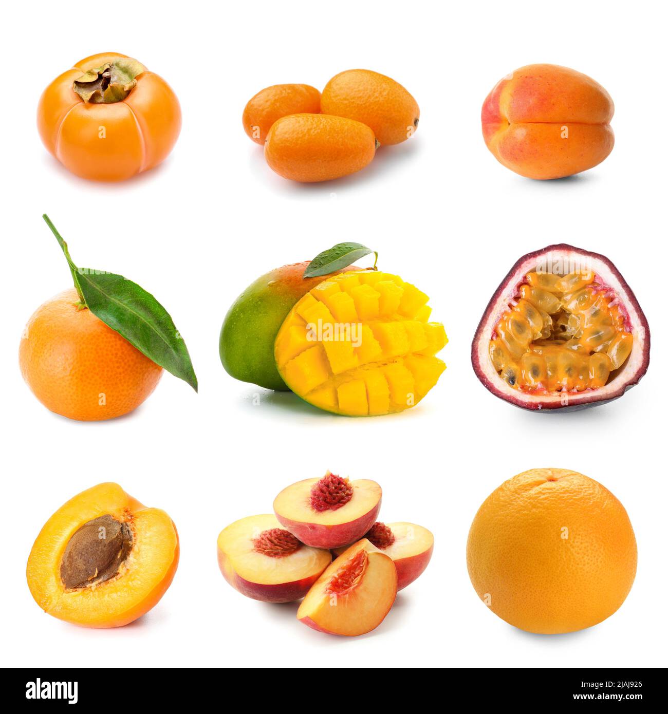 Set of many different fruits isolated on white Stock Photo - Alamy