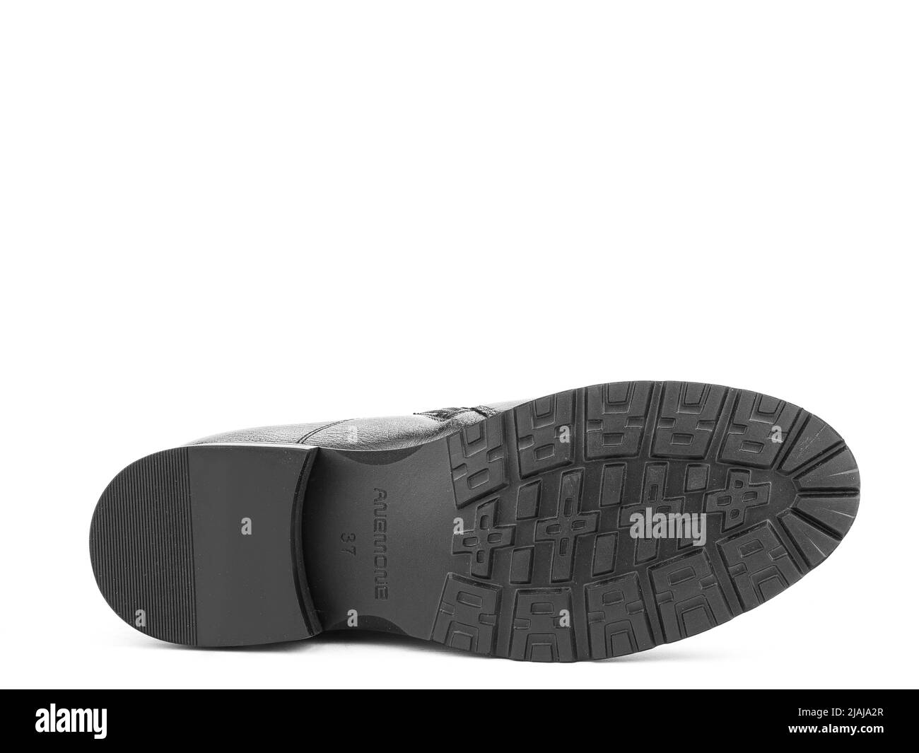 Sole for shoes, bottom view. Shoe sole close-up isolated on white ...