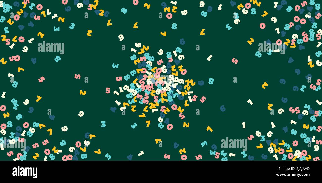 Falling pastel numbers. Math study concept with flying digits. Trending ...