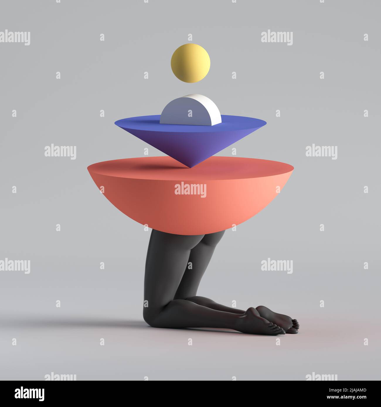 3d render, abstract surreal fashion concept, funny contemporary art ...