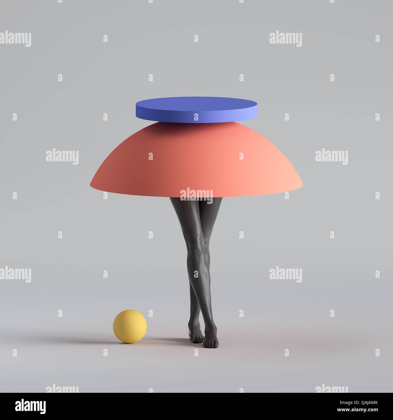 3d render, abstract surreal fashion concept, funny contemporary art ...