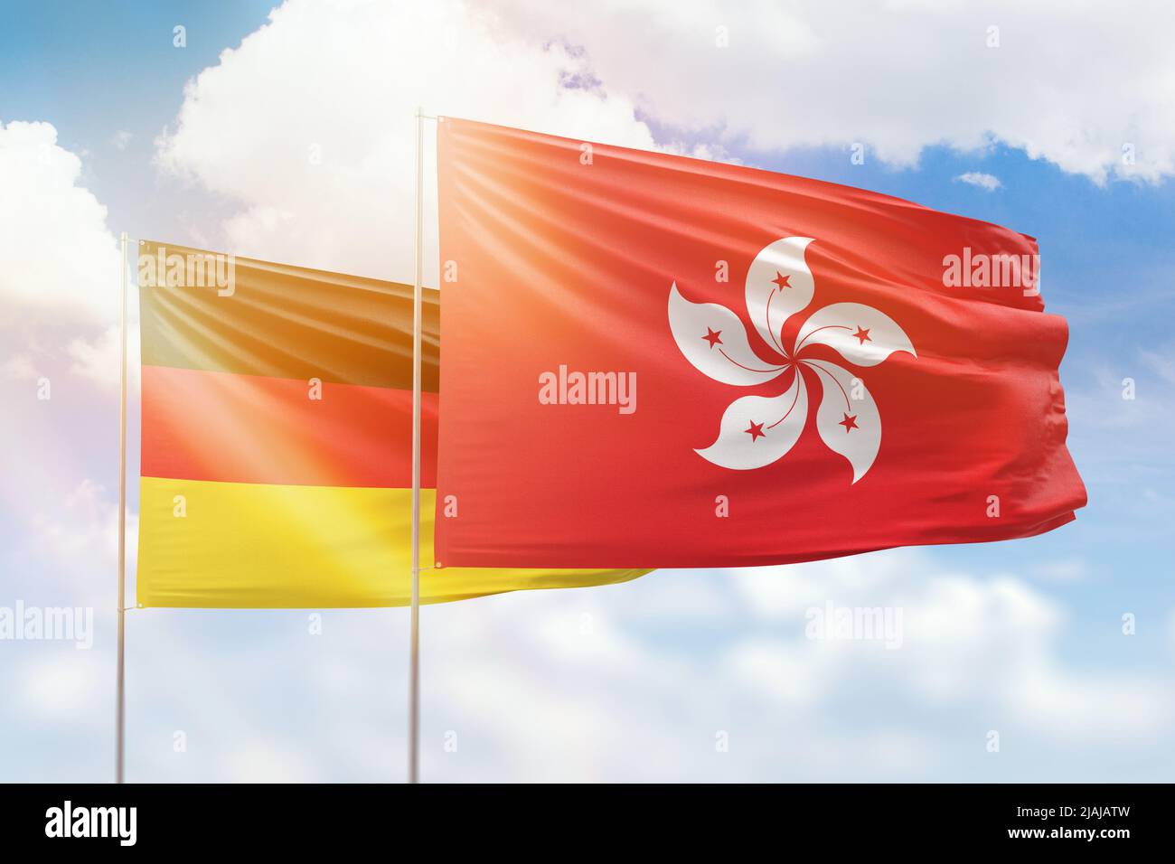 Hong kong germany flag hi-res stock photography and images - Alamy