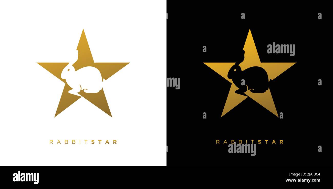 Cute rabbit in star Stock Vector Images - Alamy