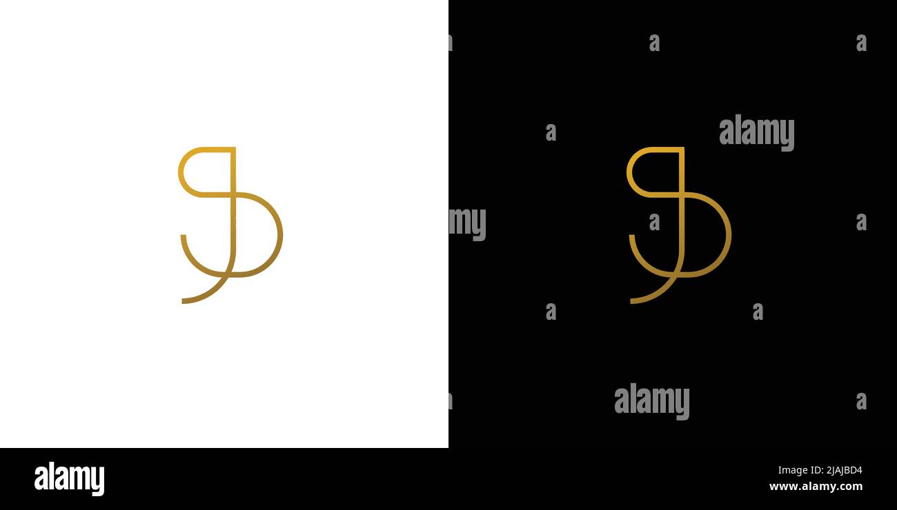 Luxury and modern JS letter initials logo design Stock Vector Image ...