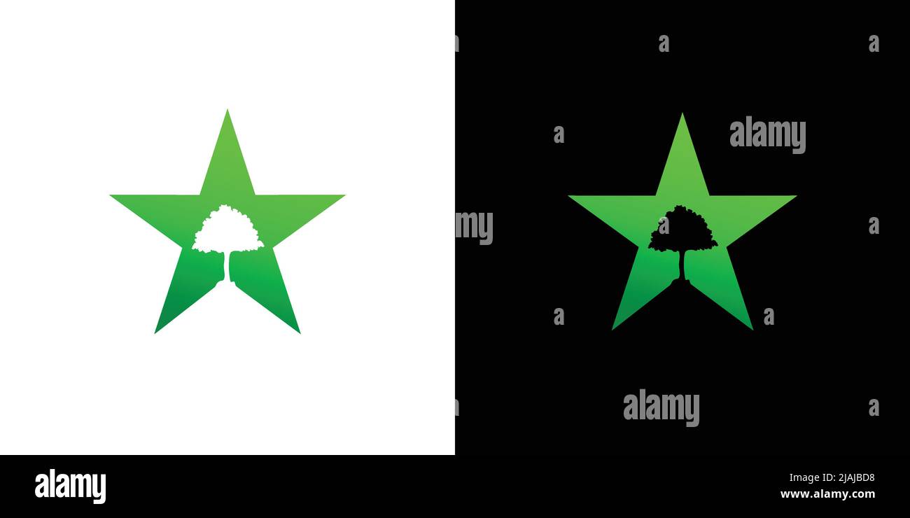 Elegant and attractive tree of life star logo design Stock Vector Image ...