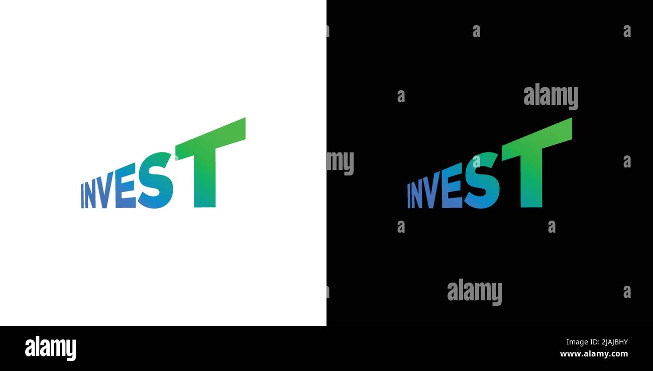 Modern and attractive invest text illustration logo design Stock Vector ...