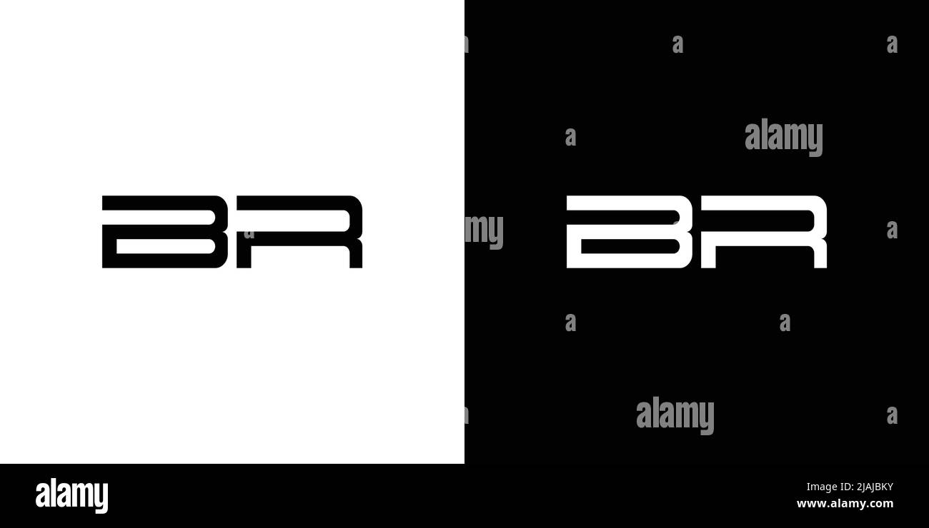 Modern and sophisticated letter BR initials logo design Stock Vector ...