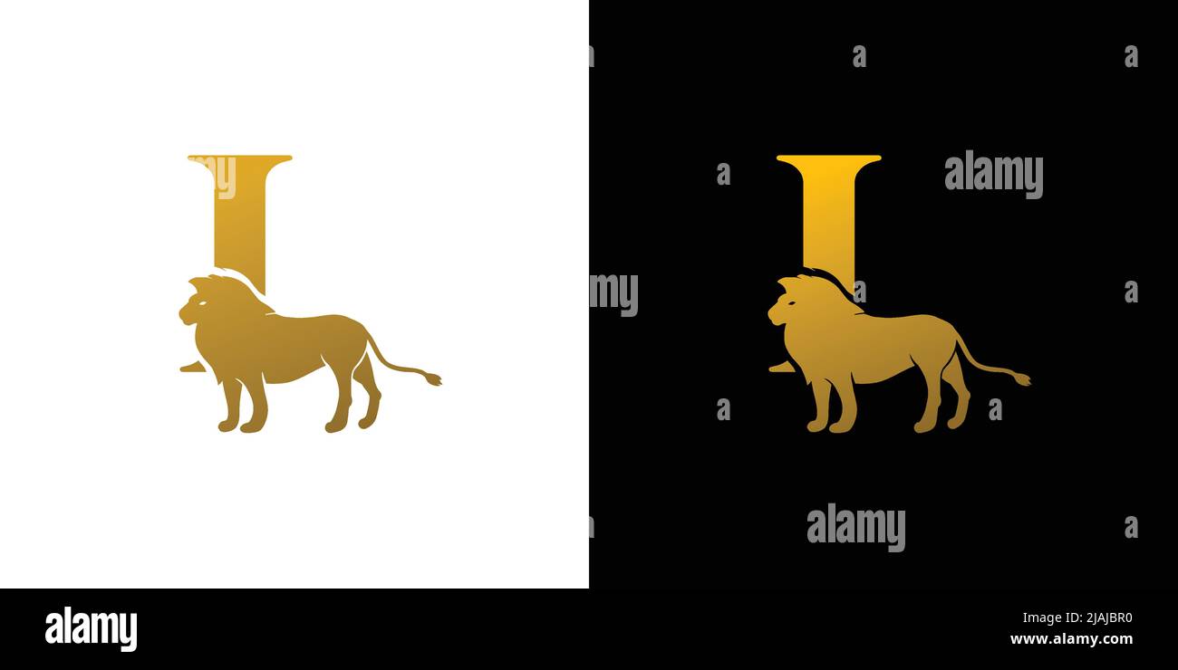 Modern and unique letter L initial lion logo design Stock Vector Image ...