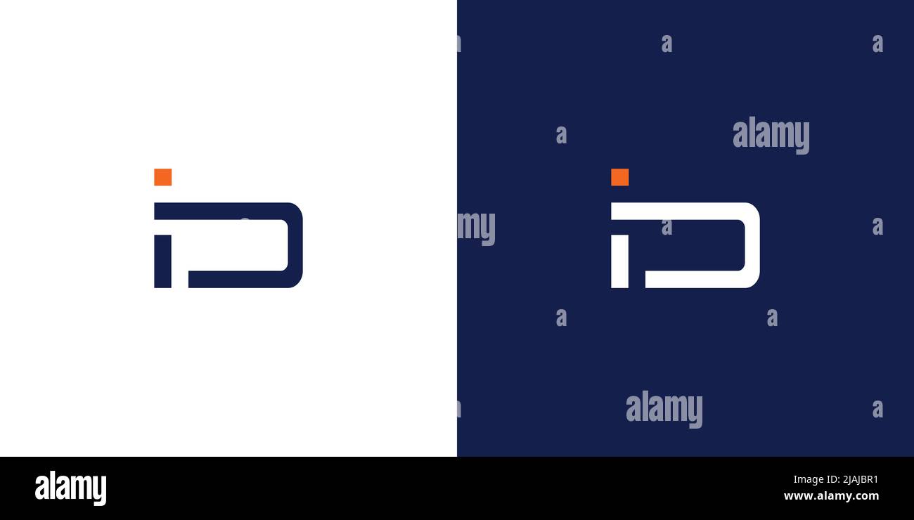 Modern and sophisticated letter ID initials logo design Stock Vector ...