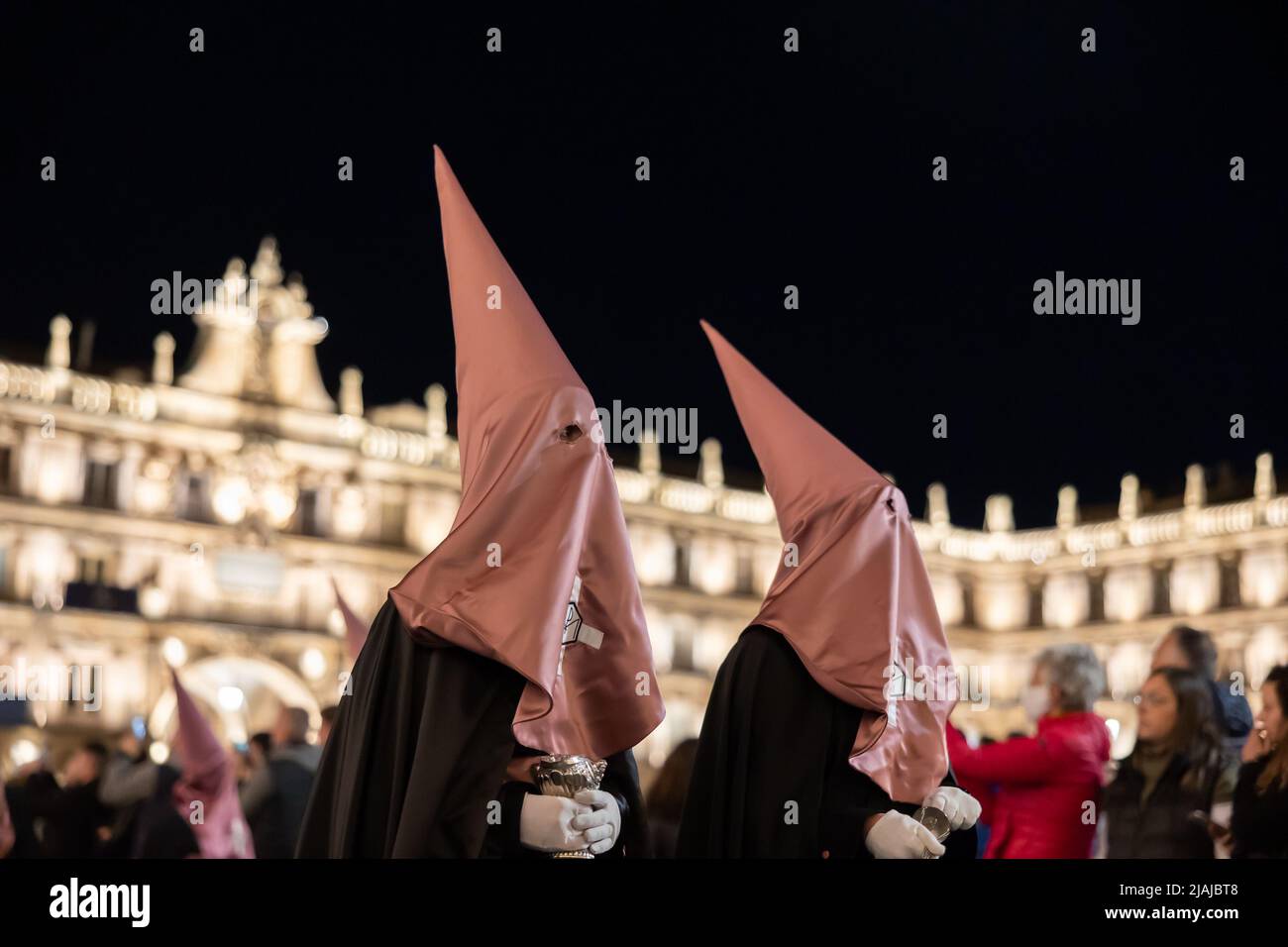Holy Week procession of flagellants in Salamanca, Spain Stock Photo - Alamy