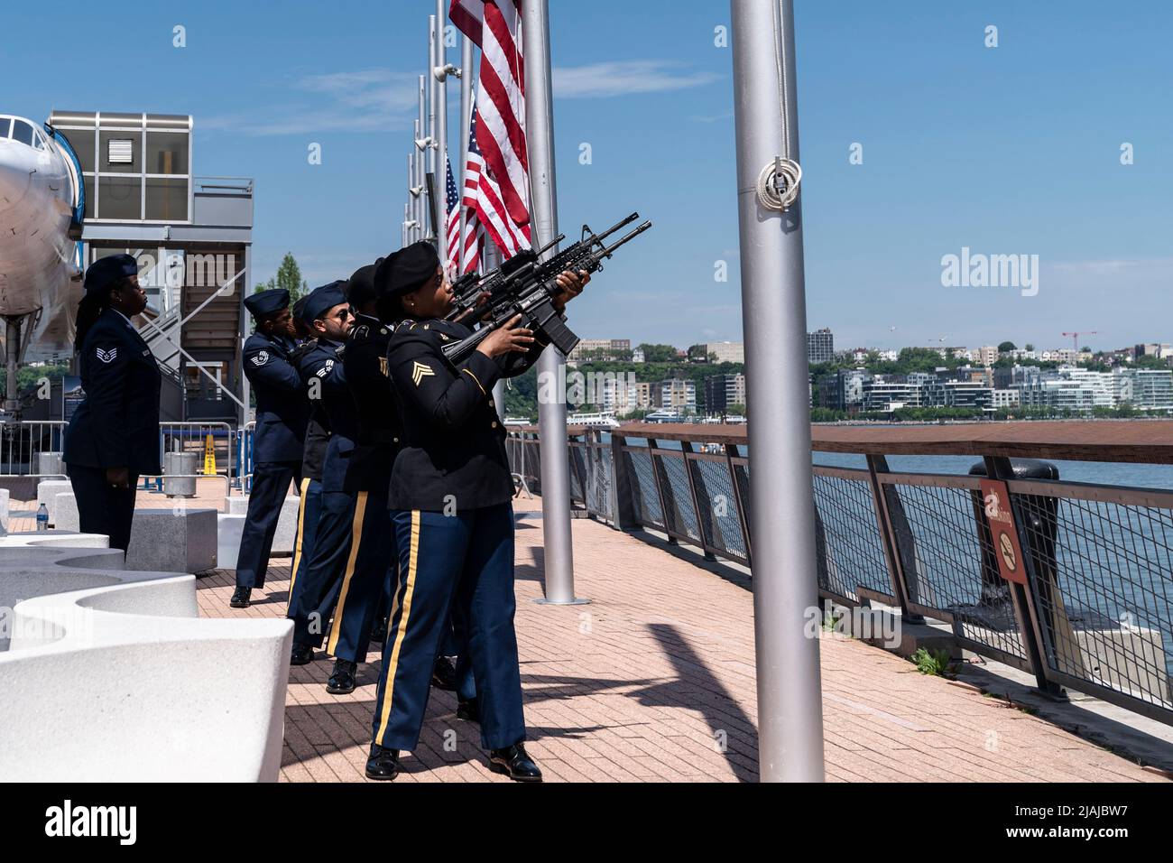 New York, NY - May 30, 2022: Members of US Army and US Air Force ...