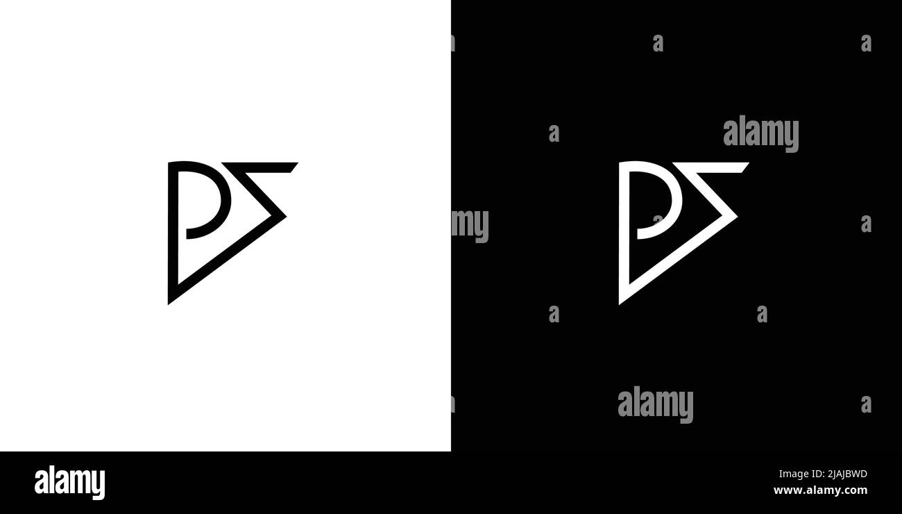 Modern and unique PS letter initials logo design Stock Vector Image ...
