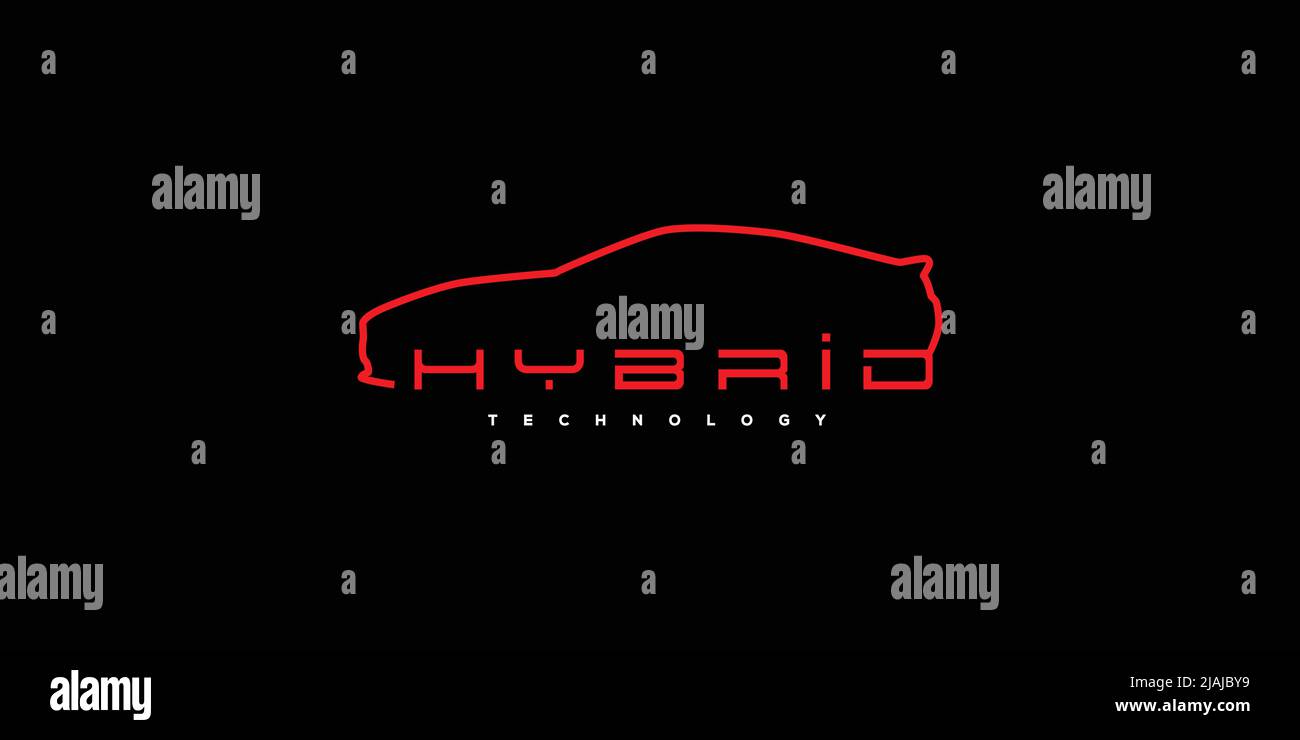 Modern hybrid-tech future car technology logo design Stock Vector Image ...