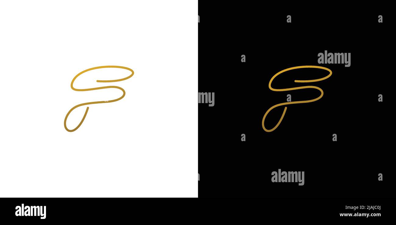 Simple and modern F letter initials logo design Stock Vector Image ...