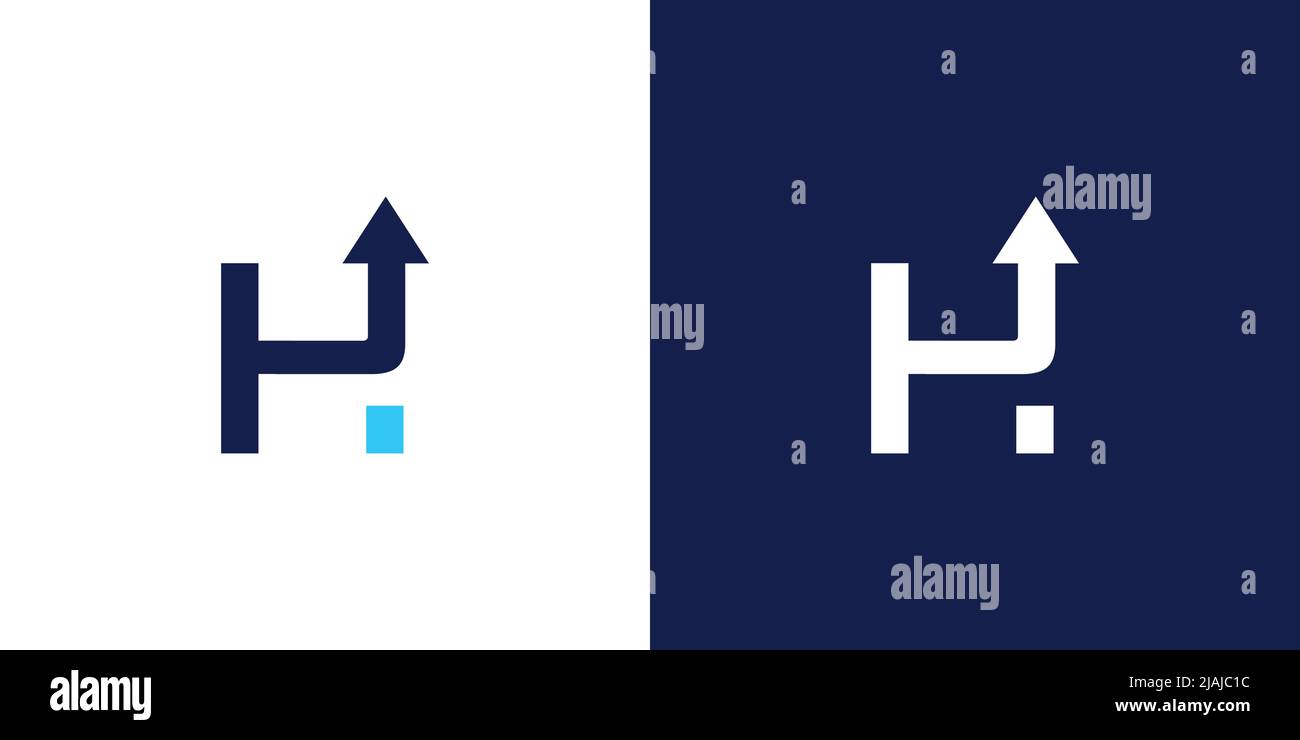 Unique and attractive letter H initial direction logo design Stock ...