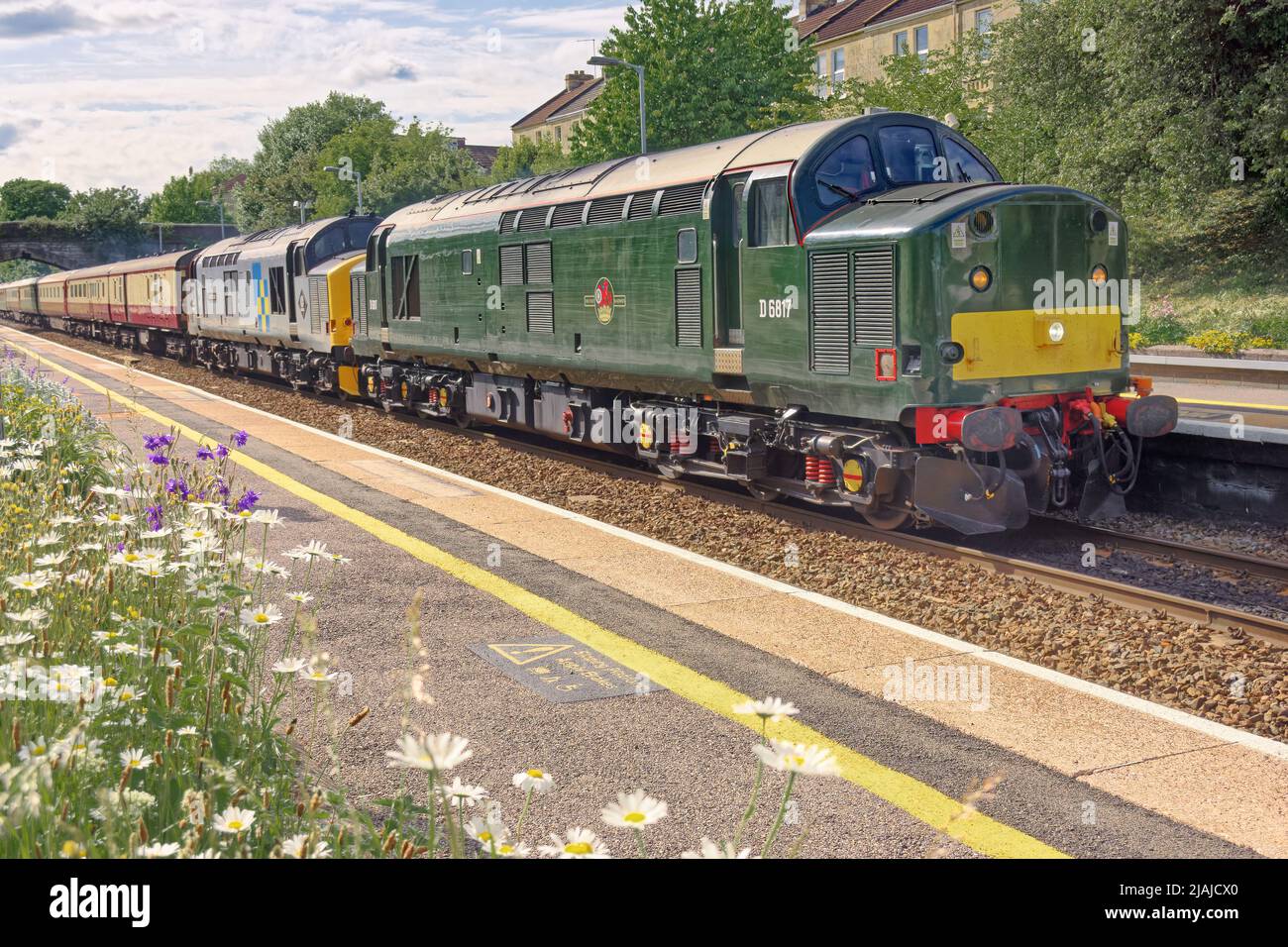 Trains through Bath Stock Photo - Alamy