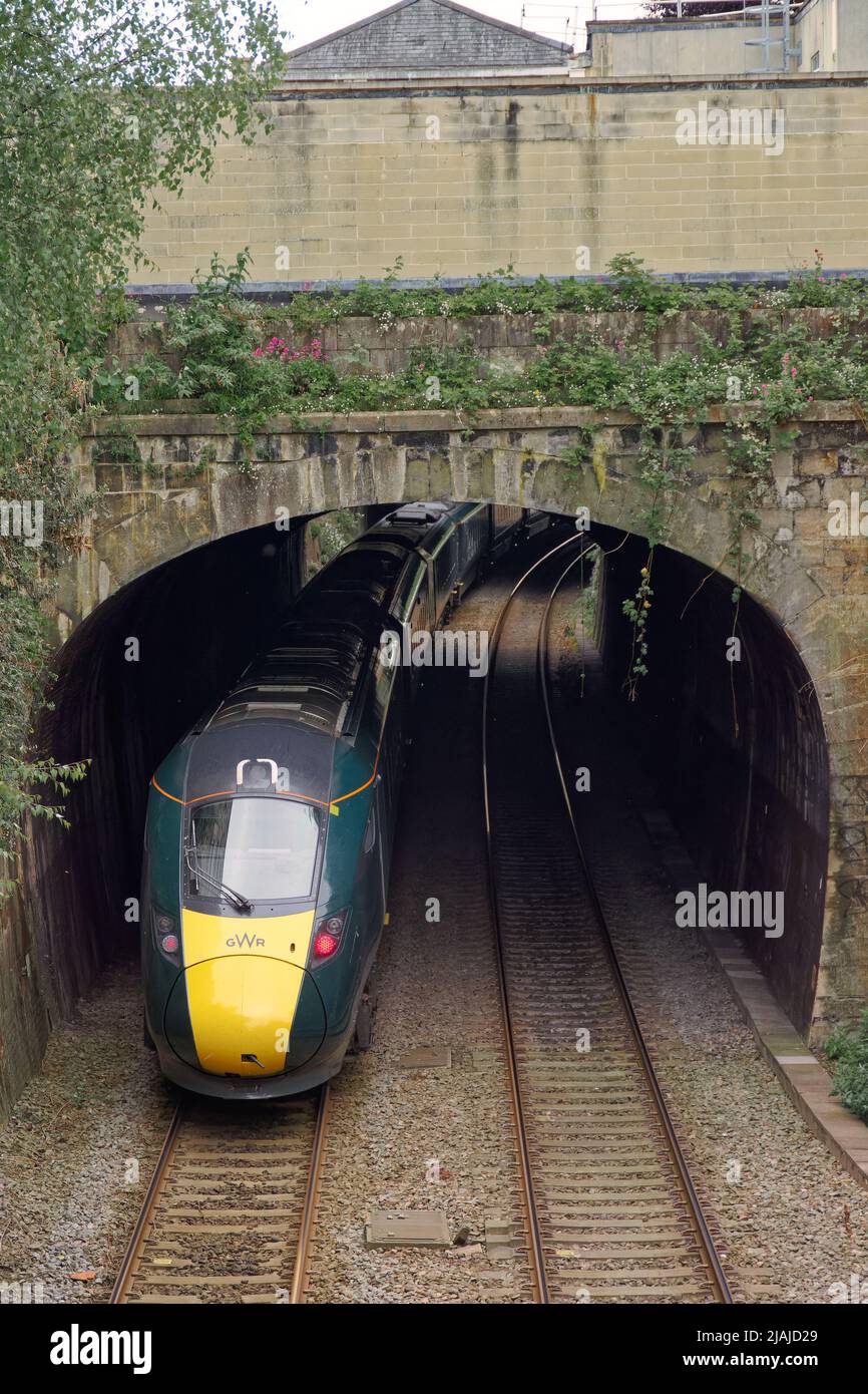 Trains through Bath Stock Photo - Alamy