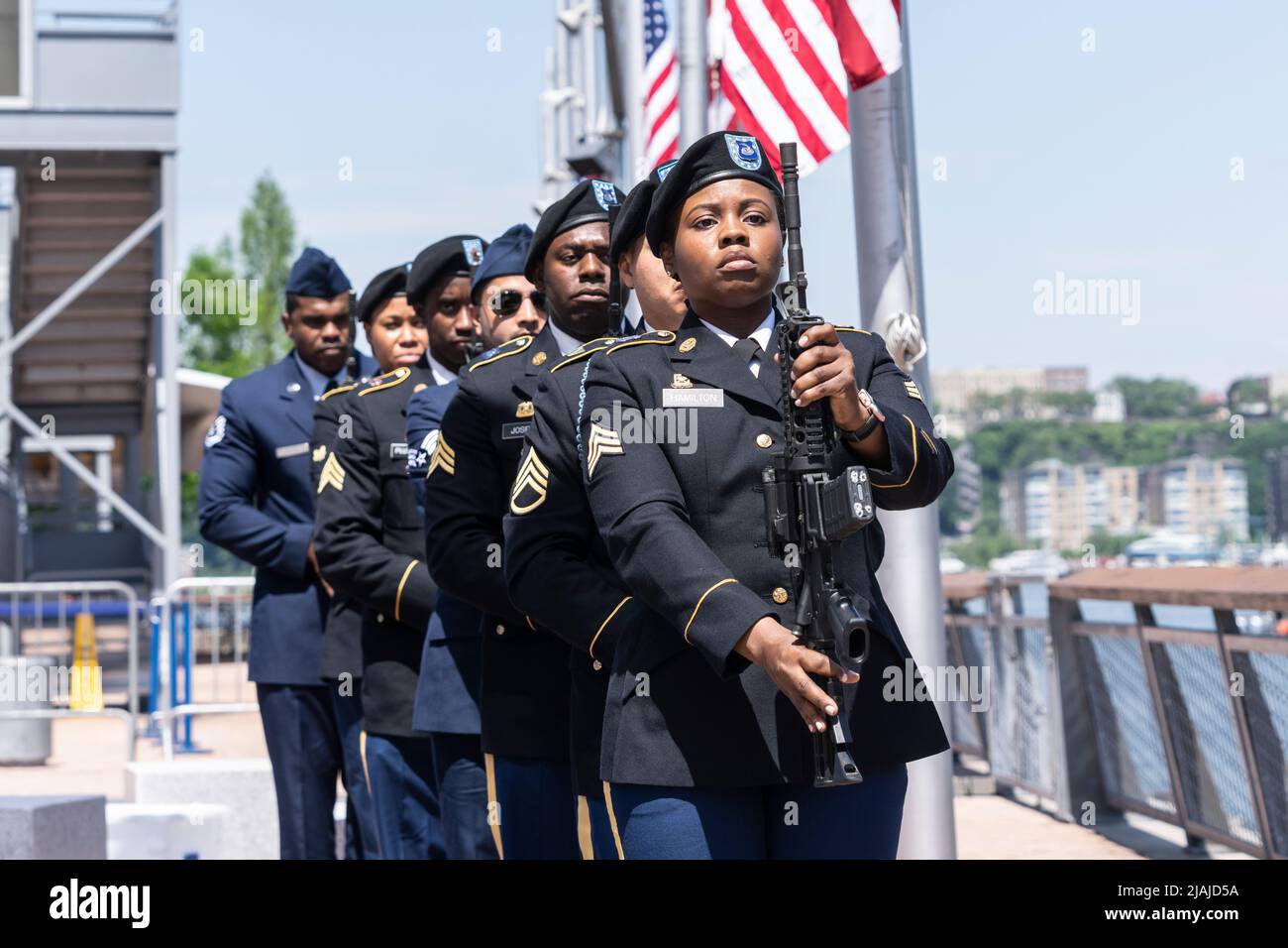 New York, NY - May 30, 2022: Members of US Army and US Air Force ...