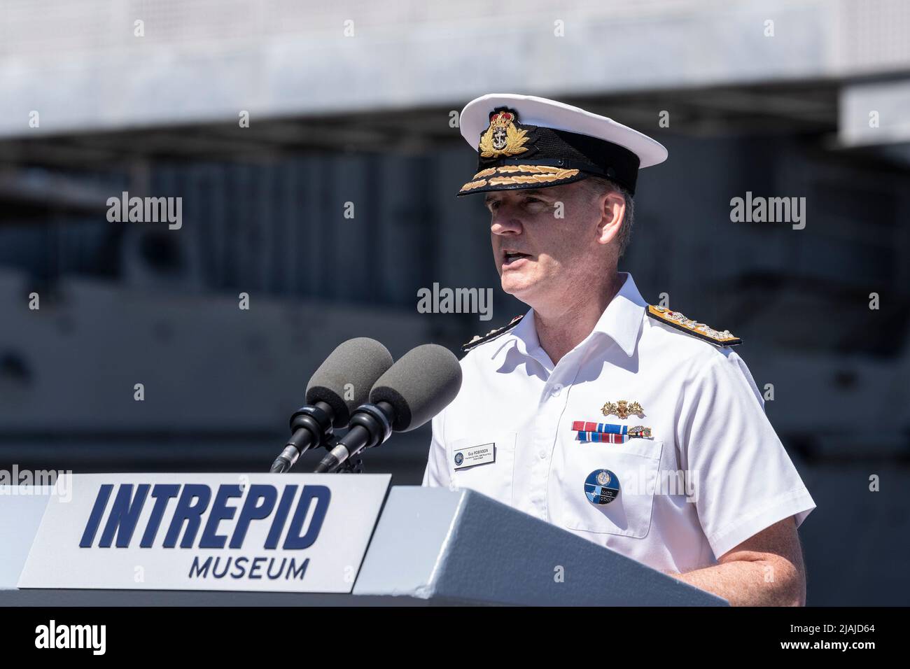 New York, US May 30, 2022. Vice Admiral, Royal Navy Chief of Staff Guy ...