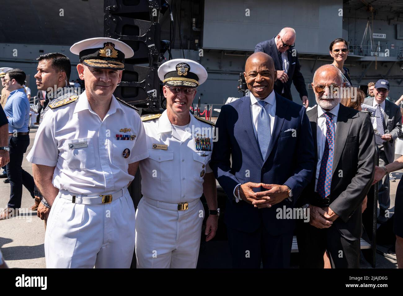 New York, US May 30, 2022. Vice Admiral Guy Robinson, Admiral Daryl ...